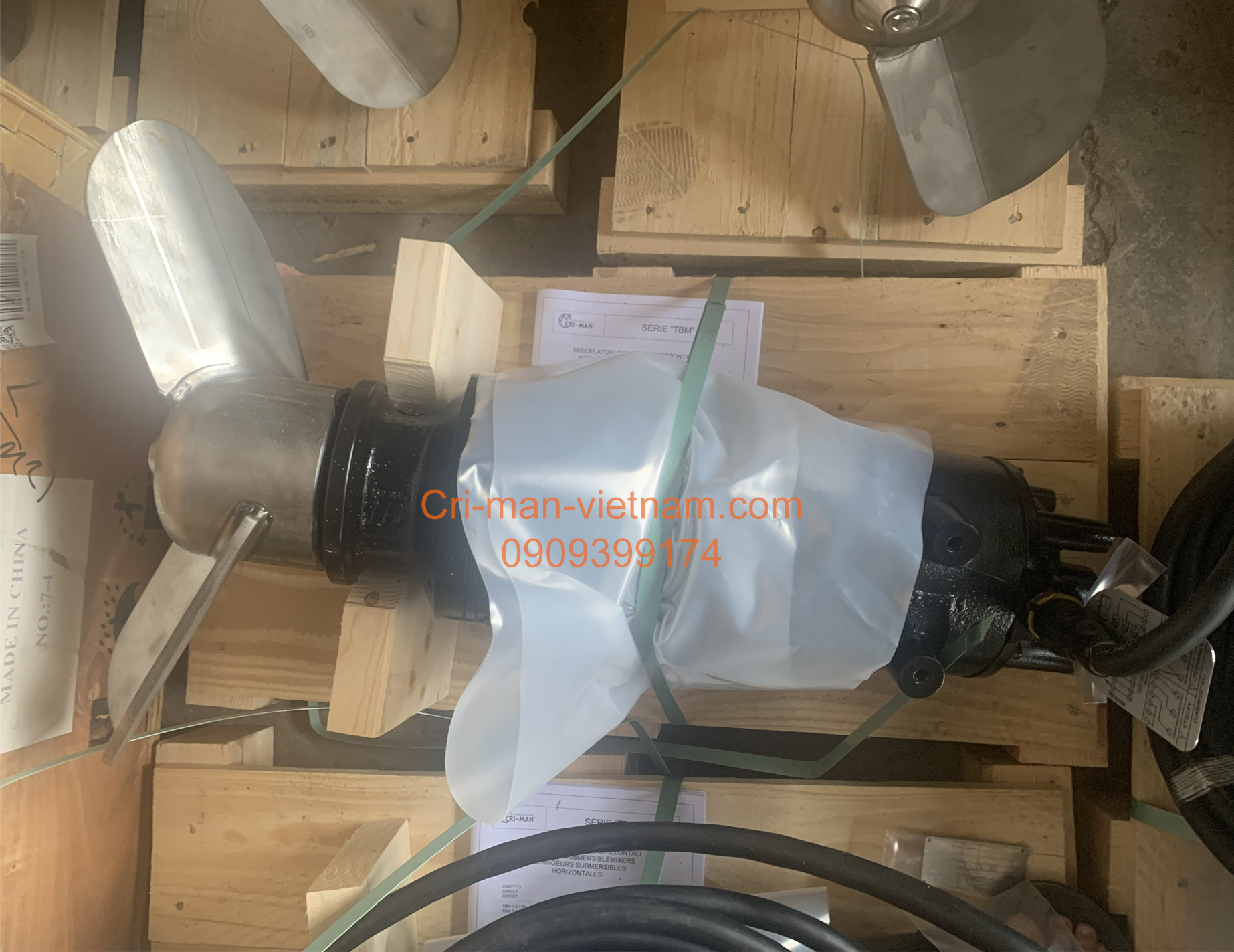 Hoàn thành cung cấp máy khuấy chìm TBM CRI-MAN hệ thống XLNT Hải Dương