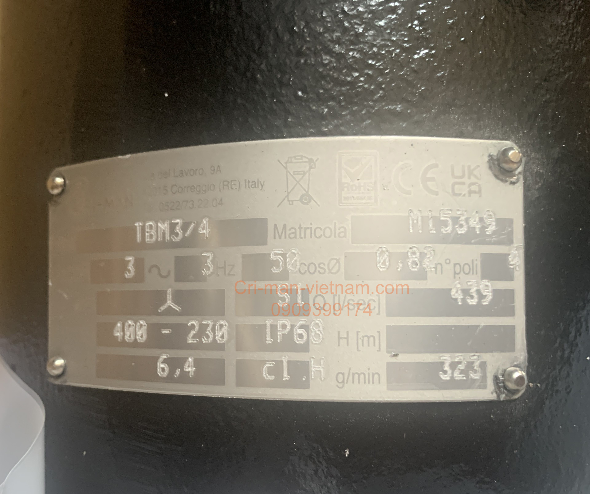 Hoàn thành cung cấp máy khuấy chìm TBM CRI-MAN hệ thống XLNT Hải Dương